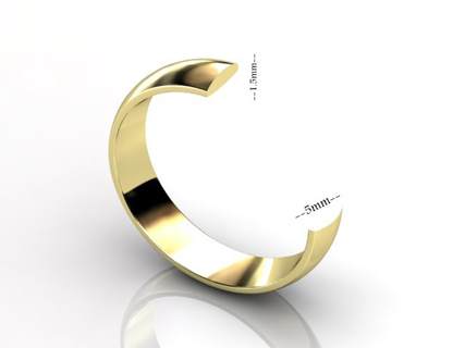 Half Round Wedding Ring WGY04